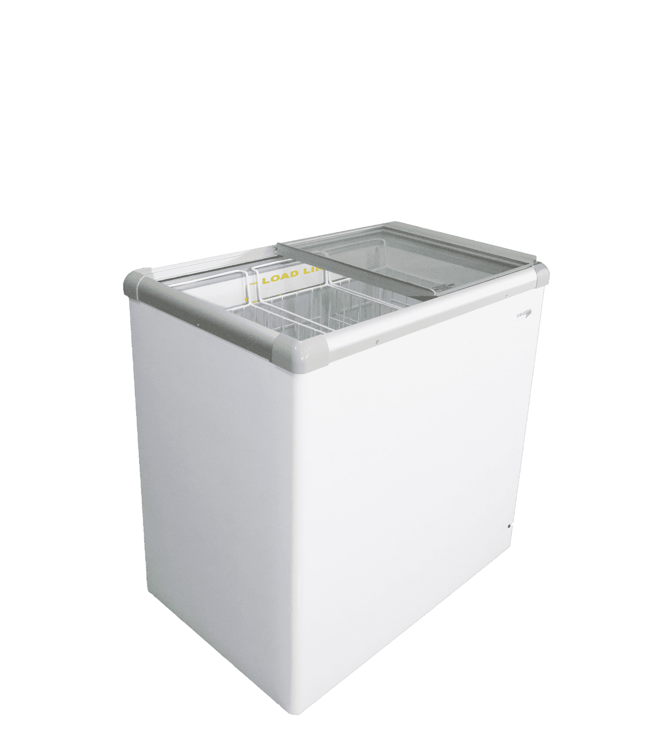 Flat Top Freezer Two Sliding Glass Lids R660A Castor T/Stat 205Lt ...