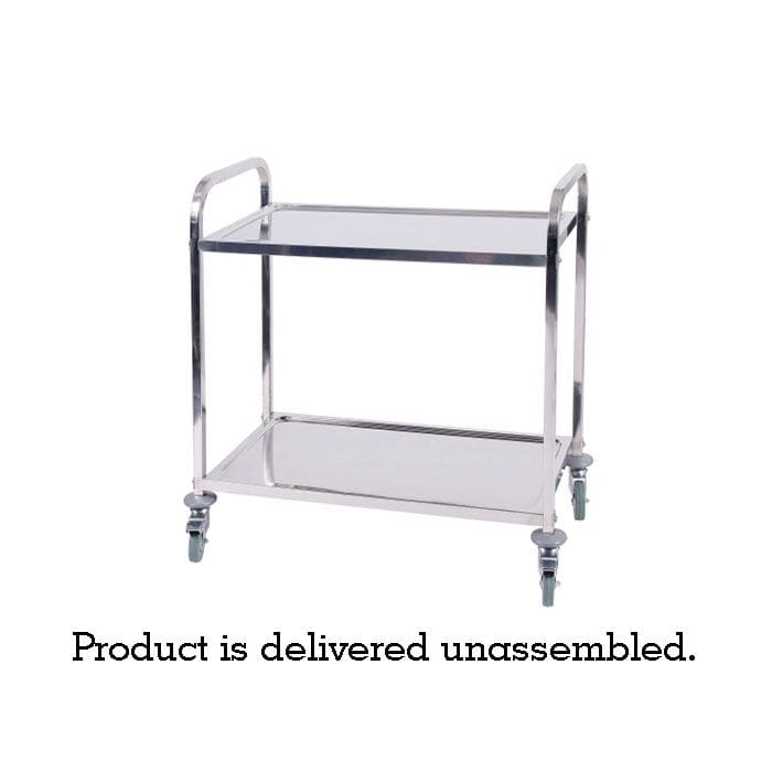 Stainless steel tea trolley - 2 tier | Premium Kitchens